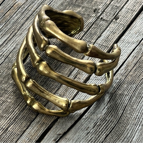 Jewelry | Brass Skeleton Cuff Bracelet | Poshmark